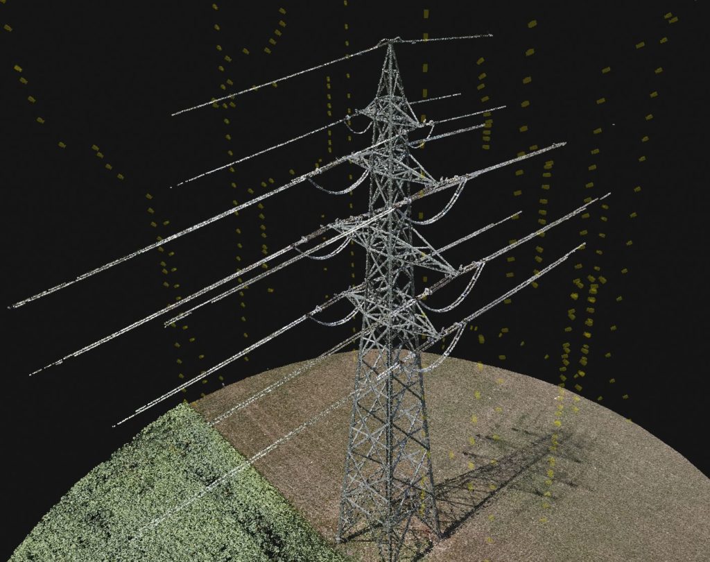 Photogrammétrie : inspection d'un pylône électrique par drone - Drone ...